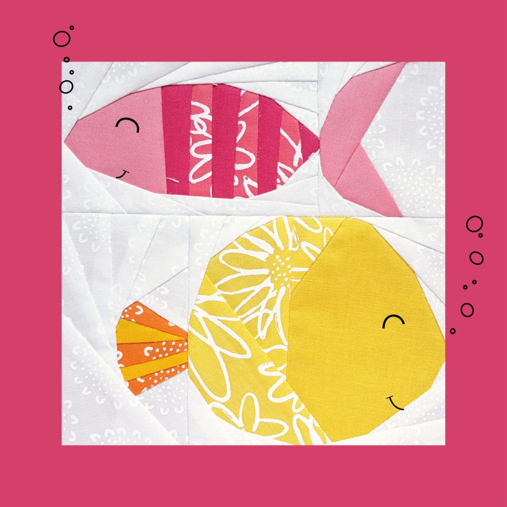 Fishes (version 1) Paper Piecing Pattern – Sugaridoo